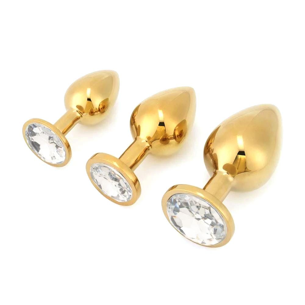 Plug Ended White Jewel Piece Set in 3's – Love Plugs